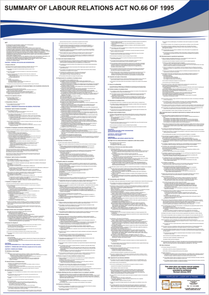 Latest Labour Relations Act Poster for a Compliant Workplace